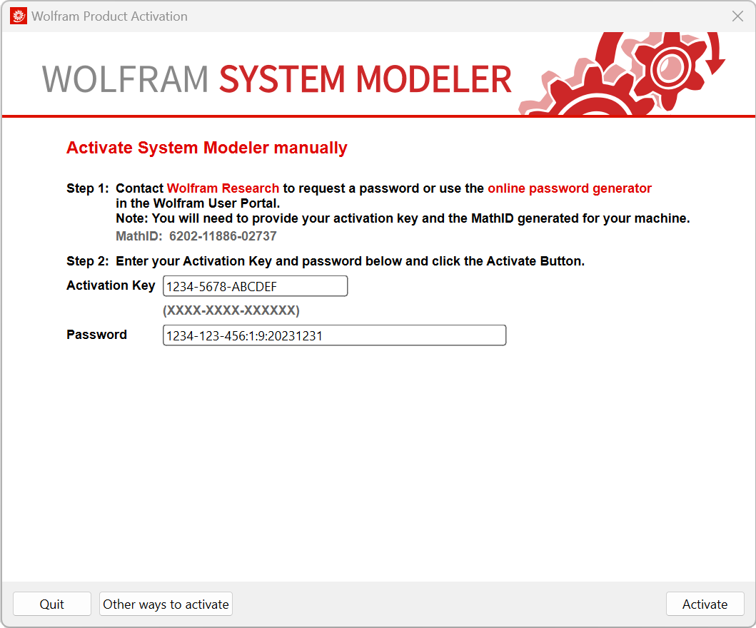 Wolfram Support Quick Answers: How do I manually activate System Modeler?