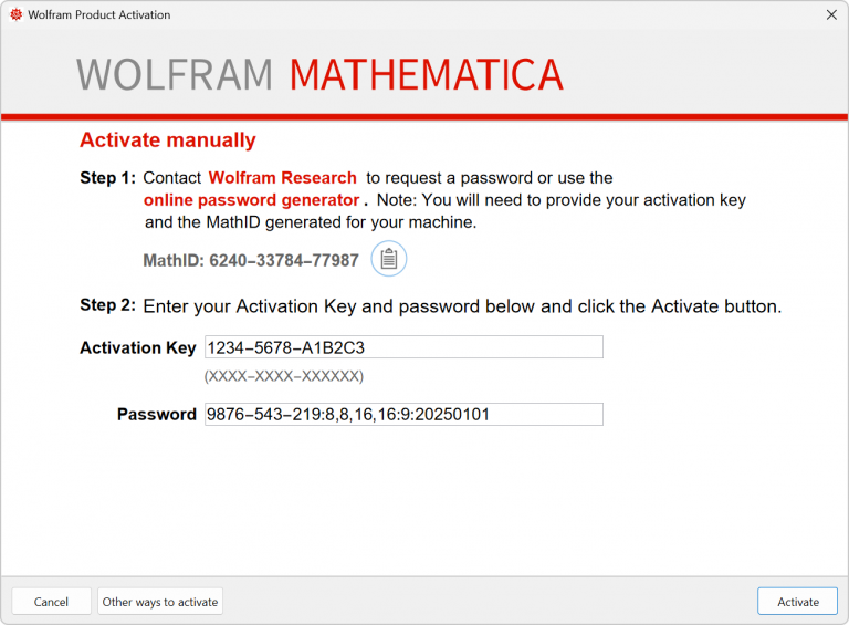 Wolfram Support Quick Answers: How do I manually activate Mathematica?