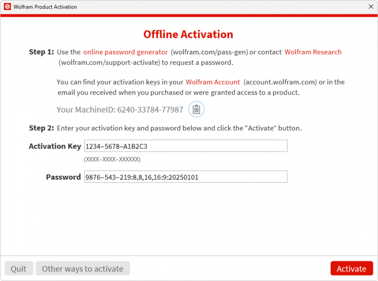 Wolfram Support Quick Answers: How do I activate Mathematica offline?