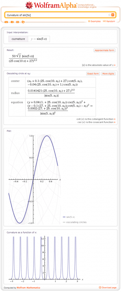 Find the Ideal Curvature for a Curve—Wolfram|Alpha Blog