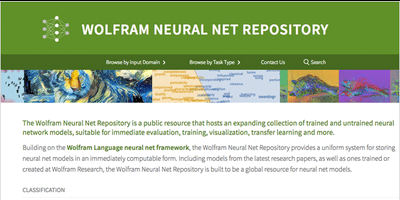 Launching the Wolfram Neural Net Repository—Wolfram Blog