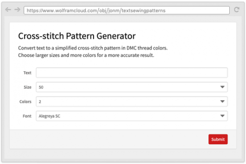 Crafty Computation: Cross-Stitch Patterns with the Wolfram Language ...