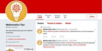 A New Mathematica Tip Every Day on Twitter—Wolfram Blog