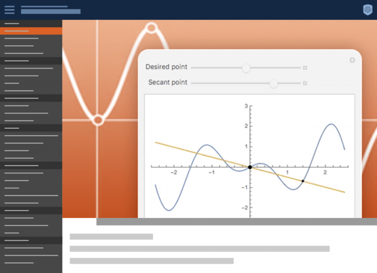 Introduction to Calculus, Interactive Online Video Course: Wolfram U