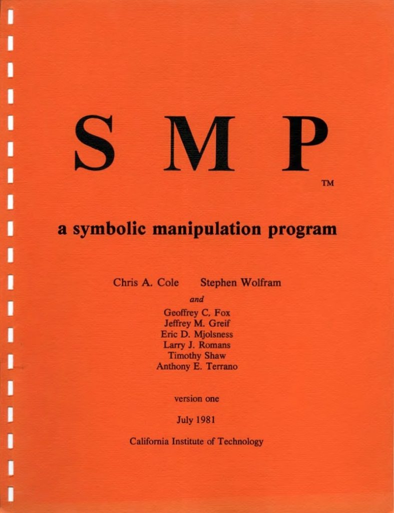 1981: Mathematica’s immediate ancestor…—Stephen Wolfram Scrapbook