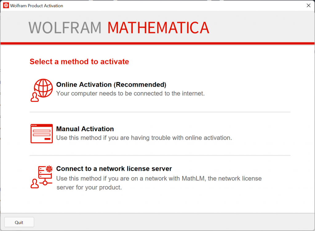 Wolfram Support Quick Answers: How do I manually activate Mathematica?