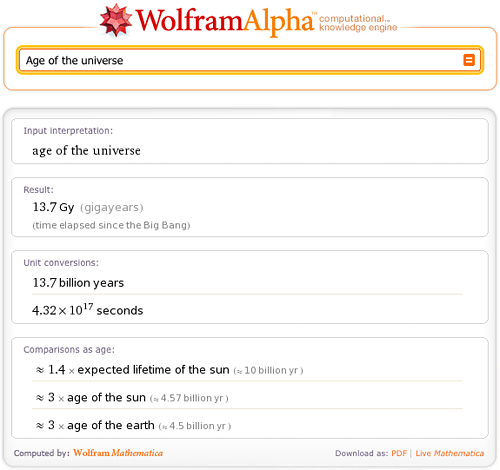 Cosmology with Wolfram|Alpha—Wolfram|Alpha Blog