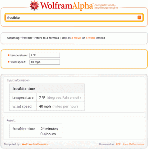 Frigid Temperatures + Sufficient Exposure Time = Frostbite—Wolfram ...