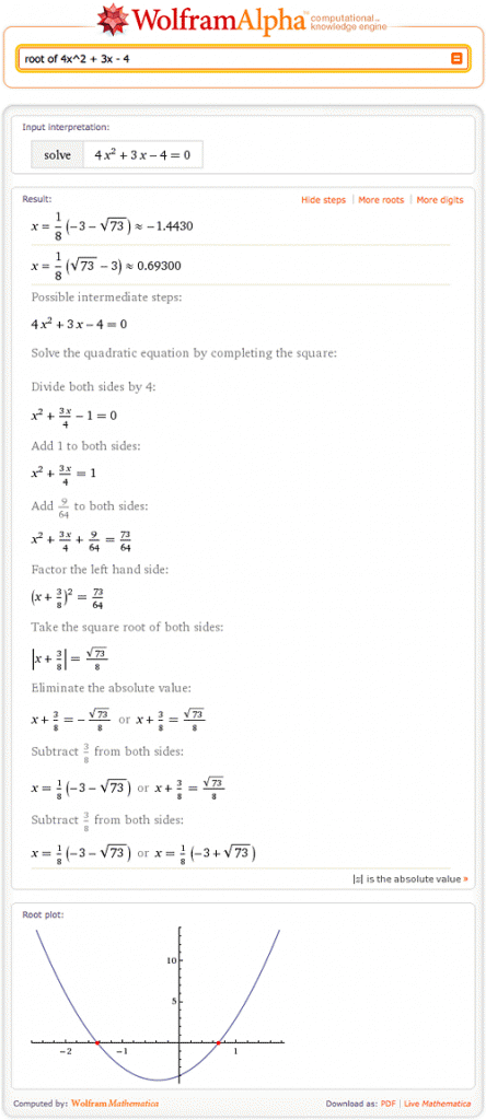 Finding Roots—Wolfram|Alpha Blog