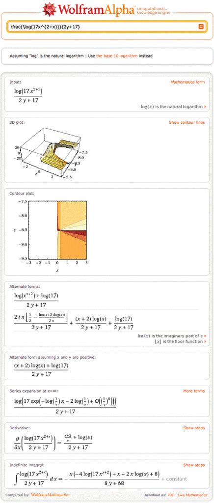Talk to Wolfram|Alpha in TeX—Wolfram|Alpha Blog