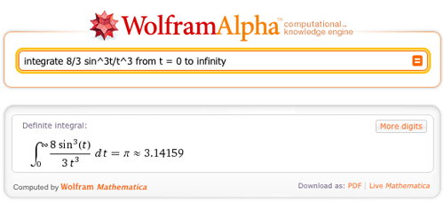 Pi Day 2011 in Wolfram|Alpha—Wolfram|Alpha Blog