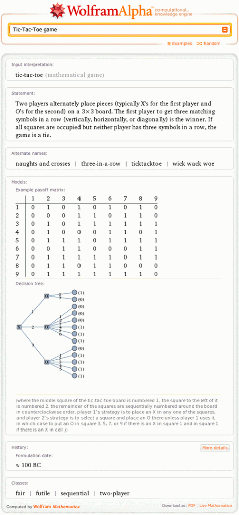 Explore Mathematical Games with Wolfram|Alpha—Wolfram|Alpha Blog