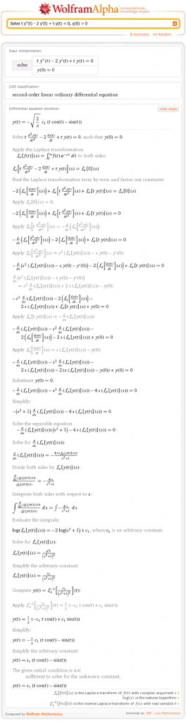 Step-by-Step Differential Equation Solutions in Wolfram|Alpha—Wolfram ...