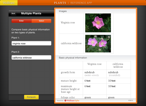 Introducing the Wolfram Plants Reference App—Wolfram|Alpha Blog
