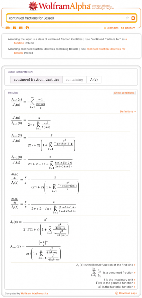 Computational Knowledge of Continued Fractions—Wolfram|Alpha Blog