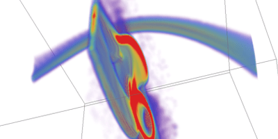 Volumetric Rendering of Colliding Galaxies—Wolfram Blog